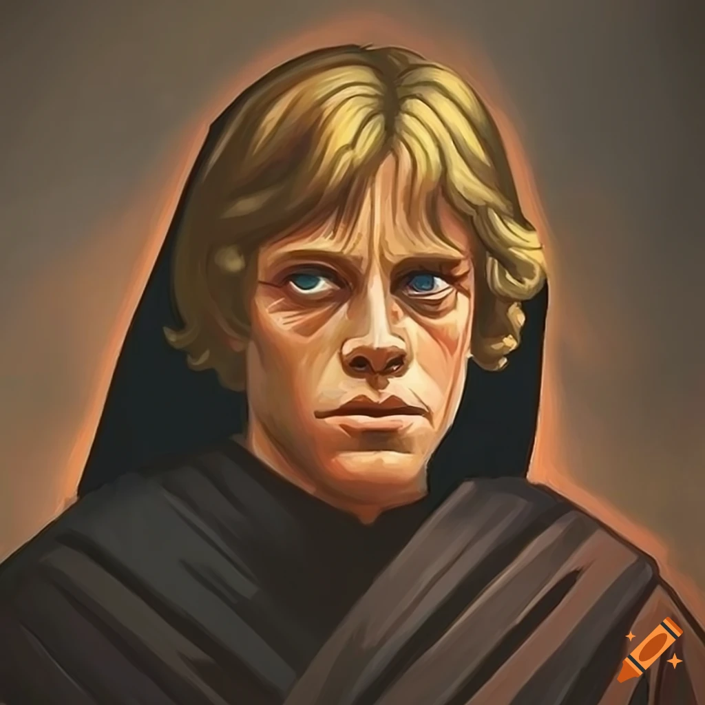 Portrait of Luke Skywalker in orthodox iconography style on Craiyon