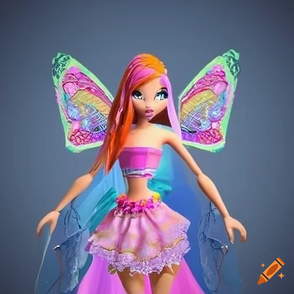 Stella's Harmonix fairy form outfit with tube top and yellow accents on ...