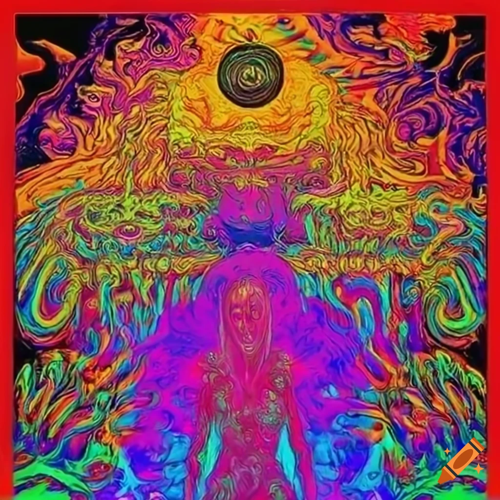 Psychedelic album cover art on Craiyon