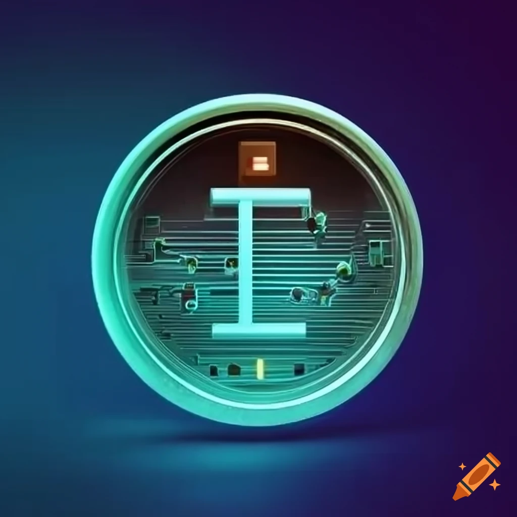 Digital coin on Craiyon