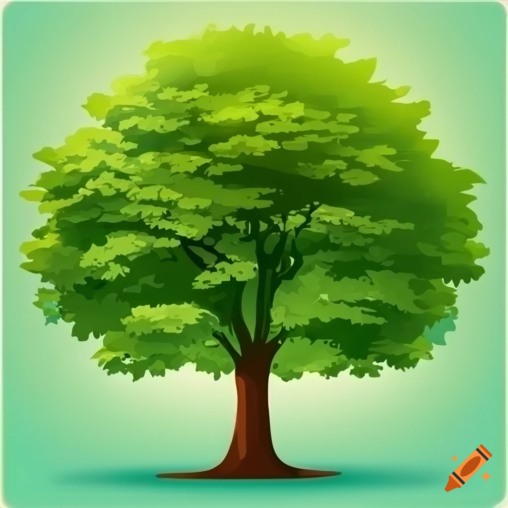 Green tree without background in vector hd format on Craiyon