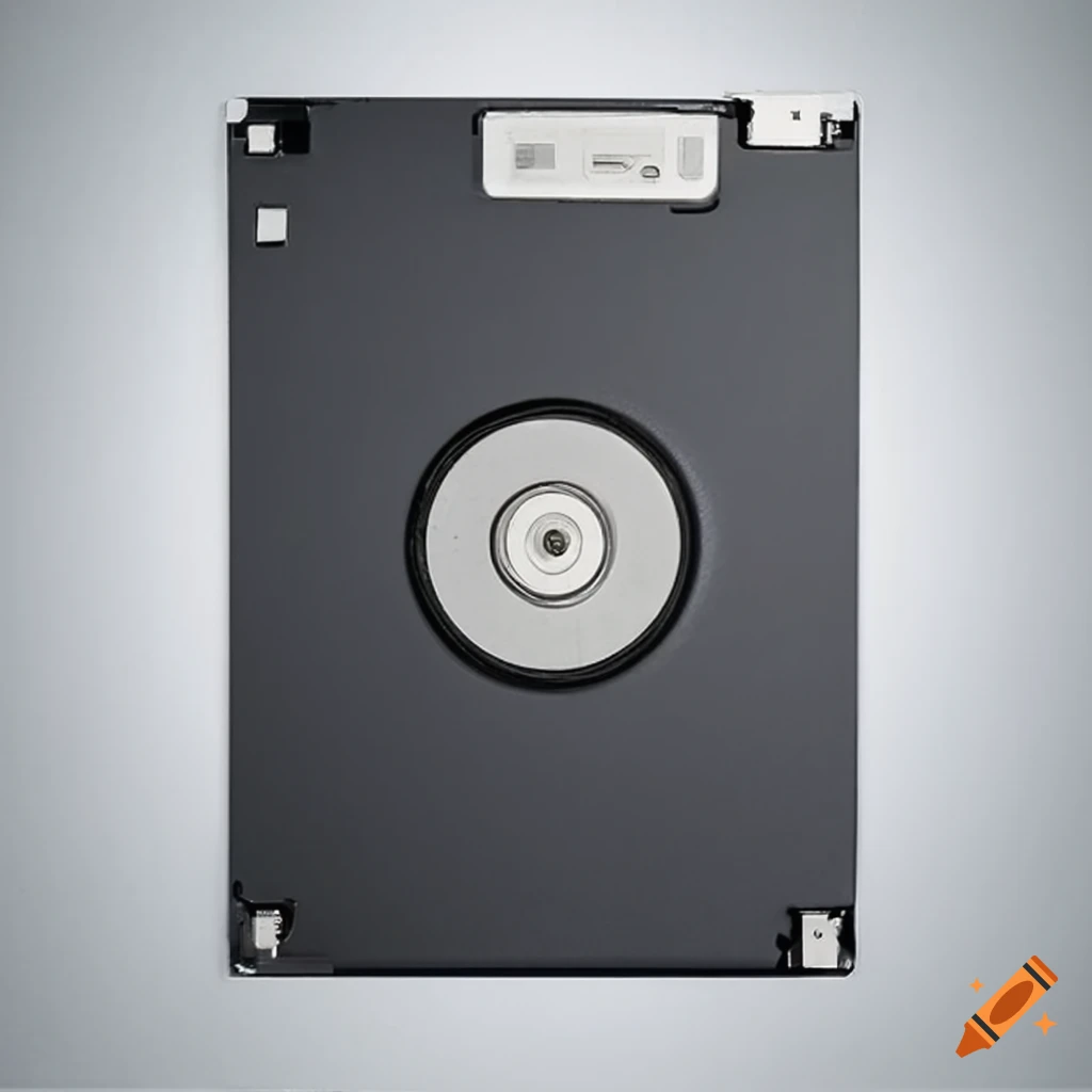 Steel vinyl floppy hard disk on Craiyon