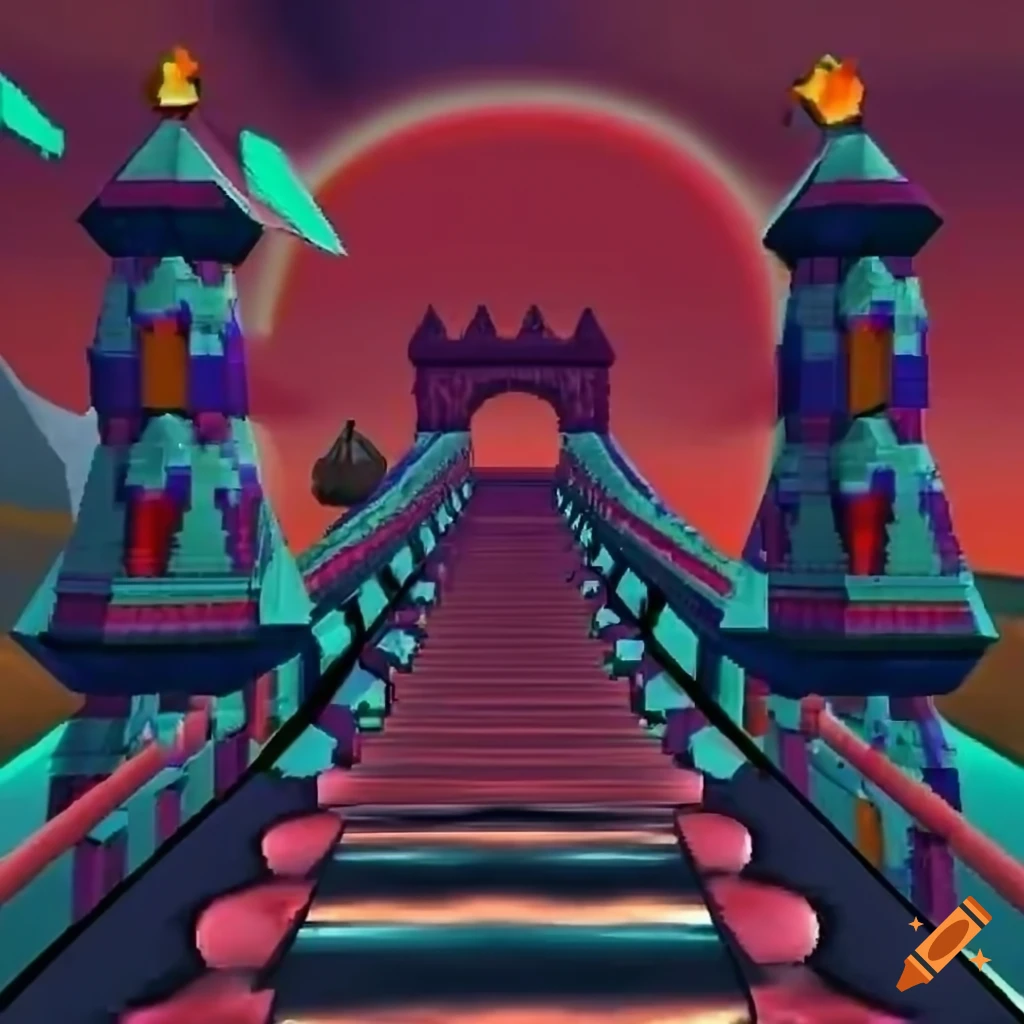 Mario 64 screenshot of a dark area with floating castle buildings and ...