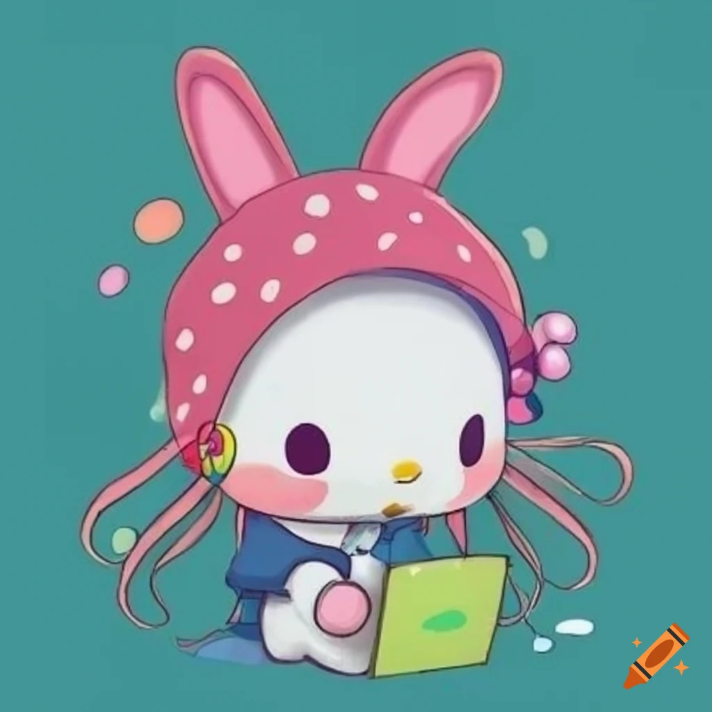 Cuddly Sanrio bunny character inspired by My Melody and Cinnamoroll ...