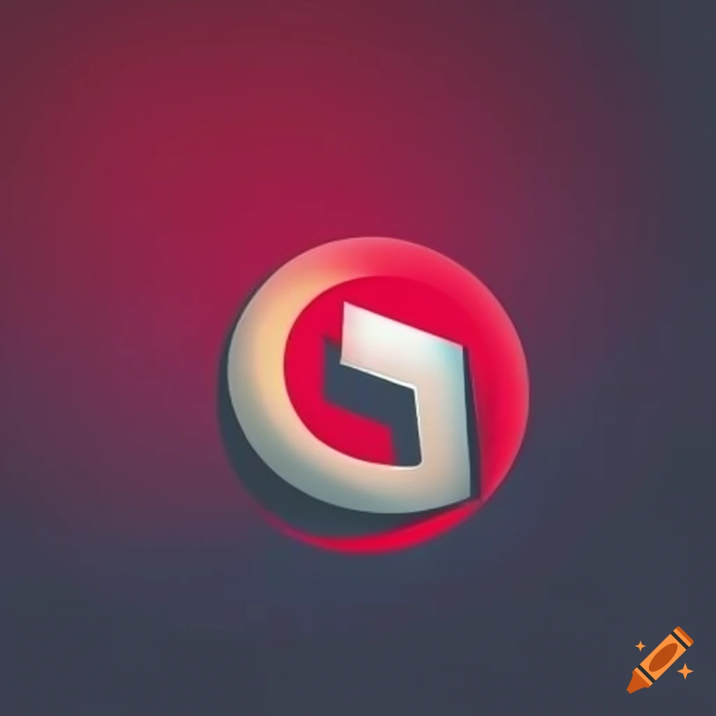 Modern rap logo design with a red circle on Craiyon