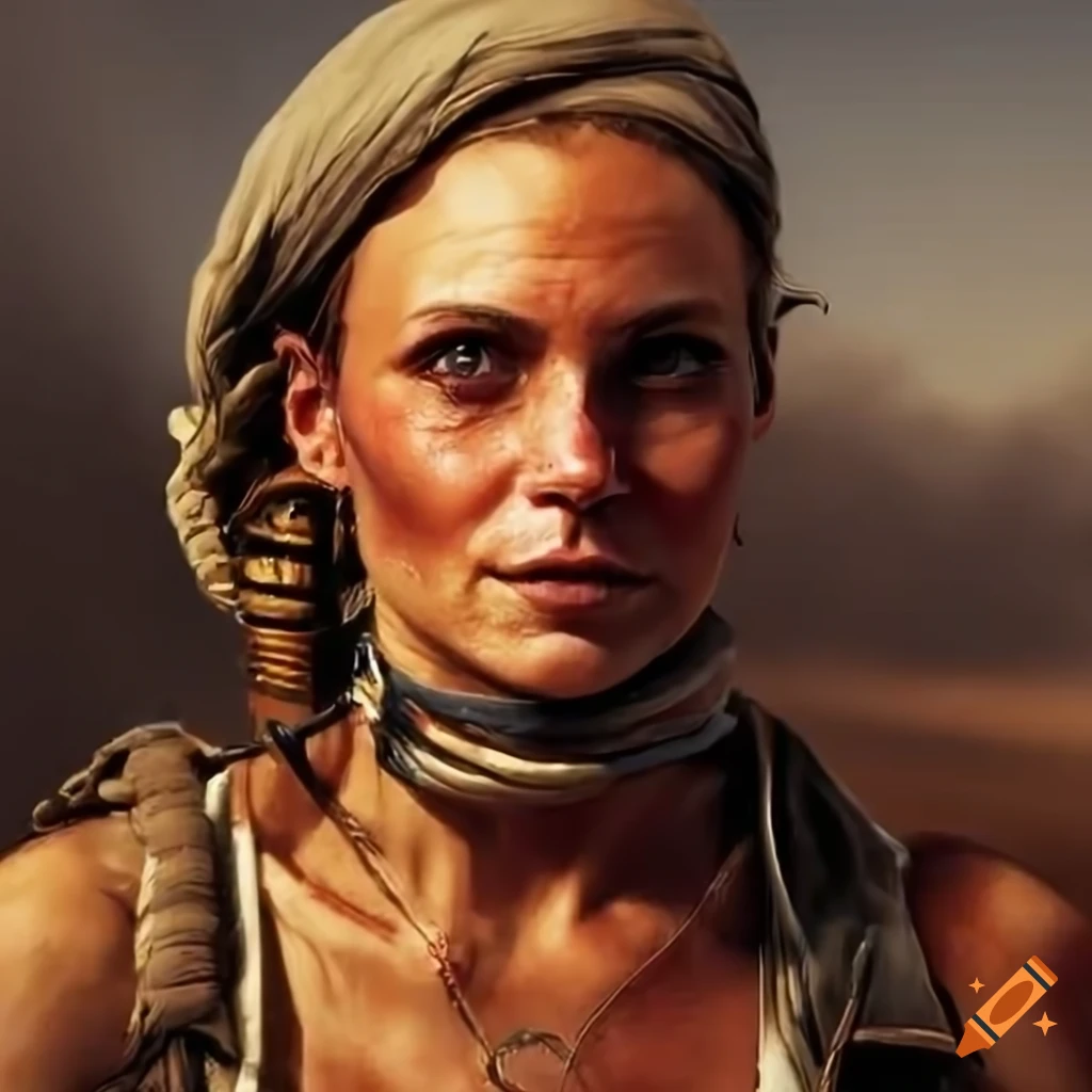 Portrait of a nomad in a mad max style on Craiyon