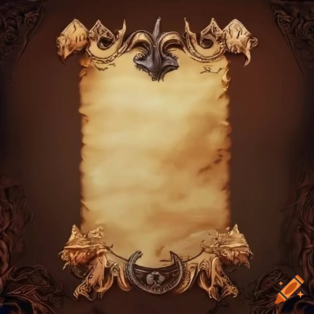 Single medieval fantasy-style note paper on Craiyon