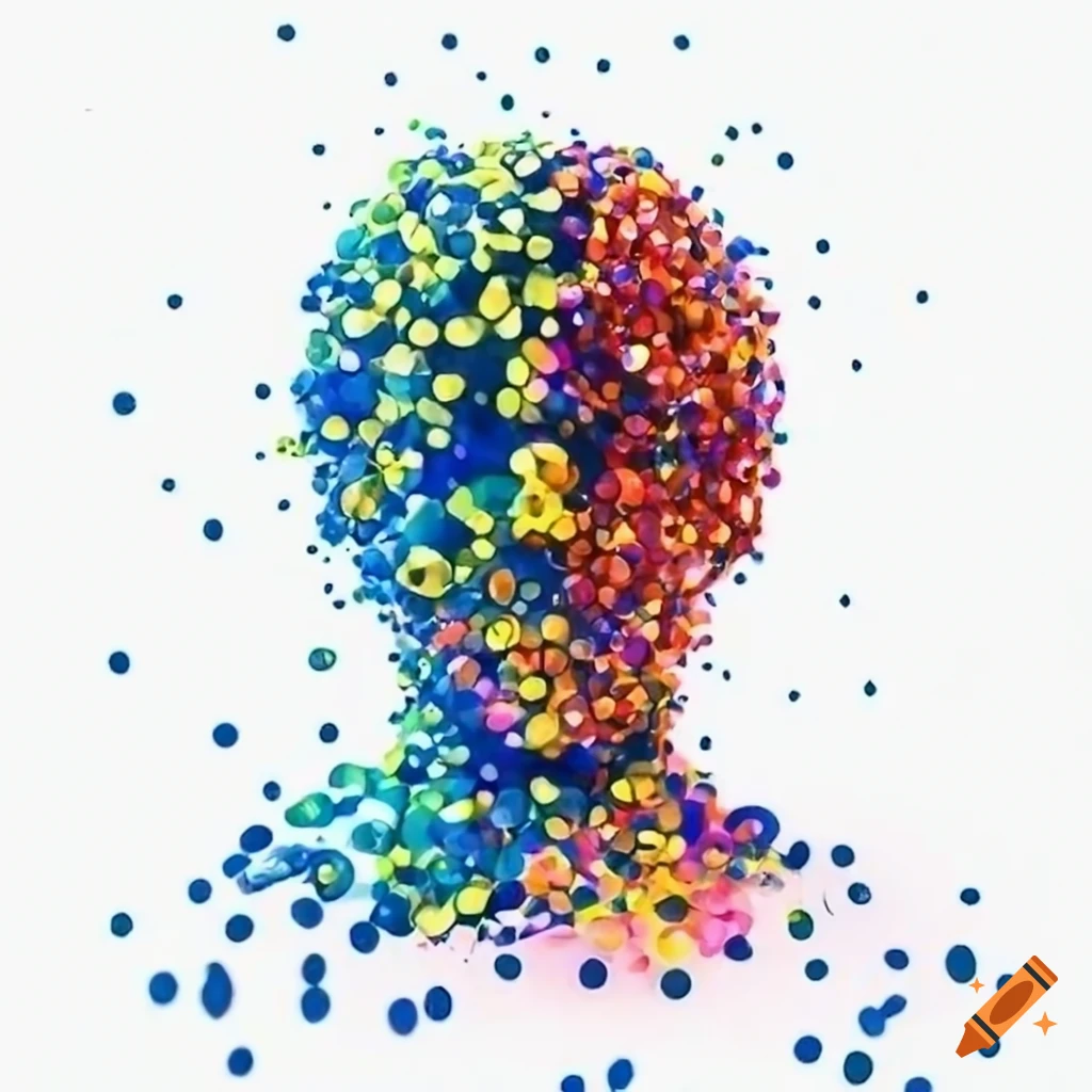 Man created with dots on Craiyon