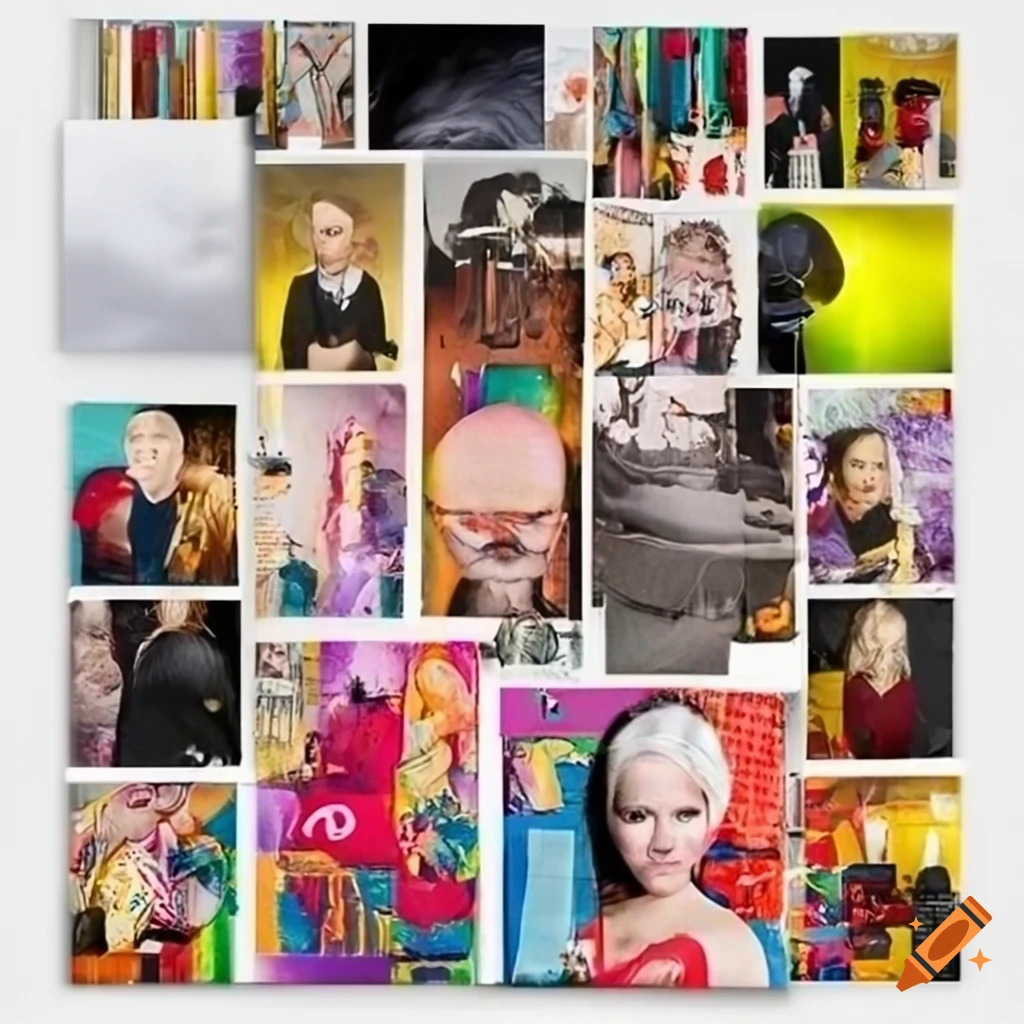 Creative collage art piece with pop culture references on Craiyon