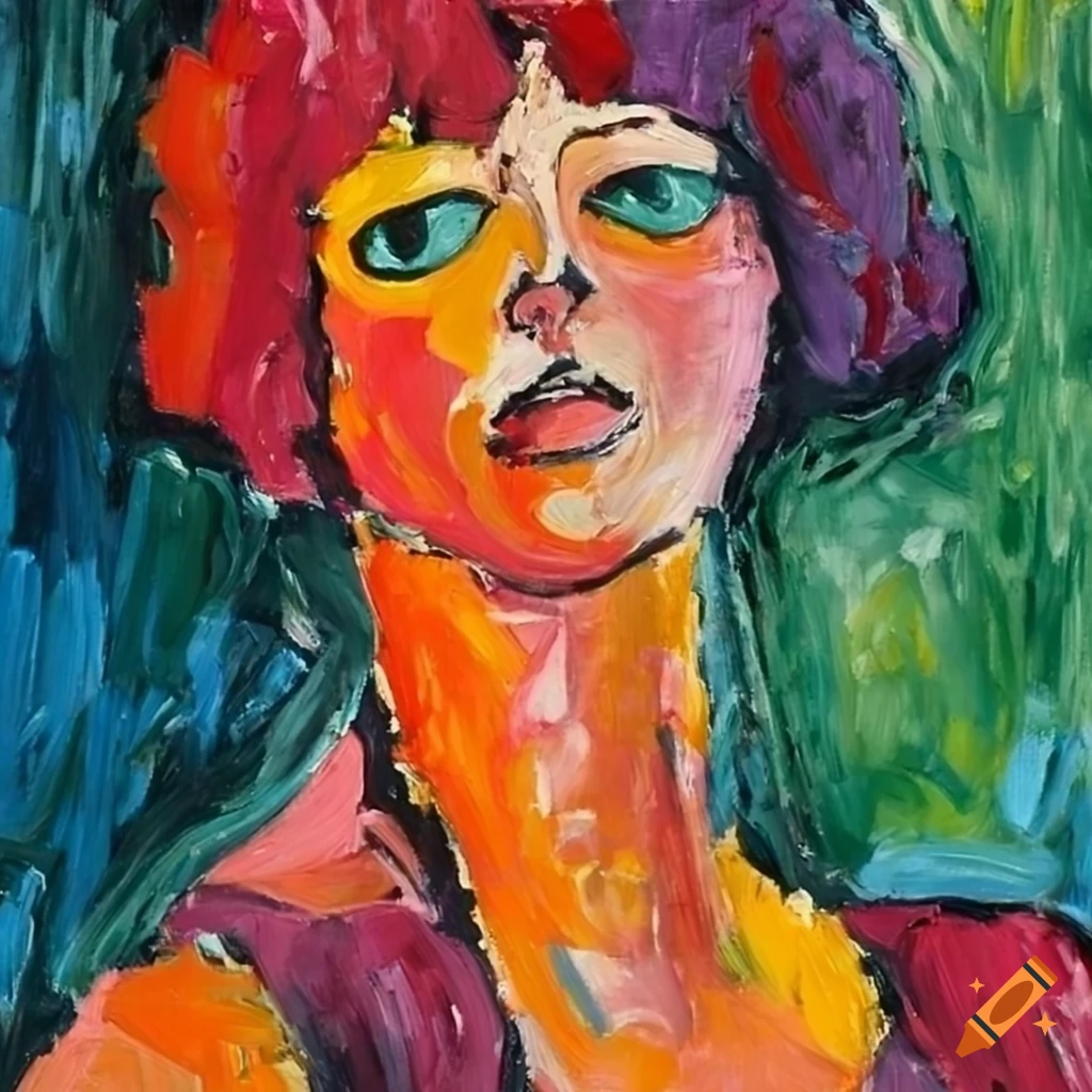 Fauvist painting of a woman on Craiyon