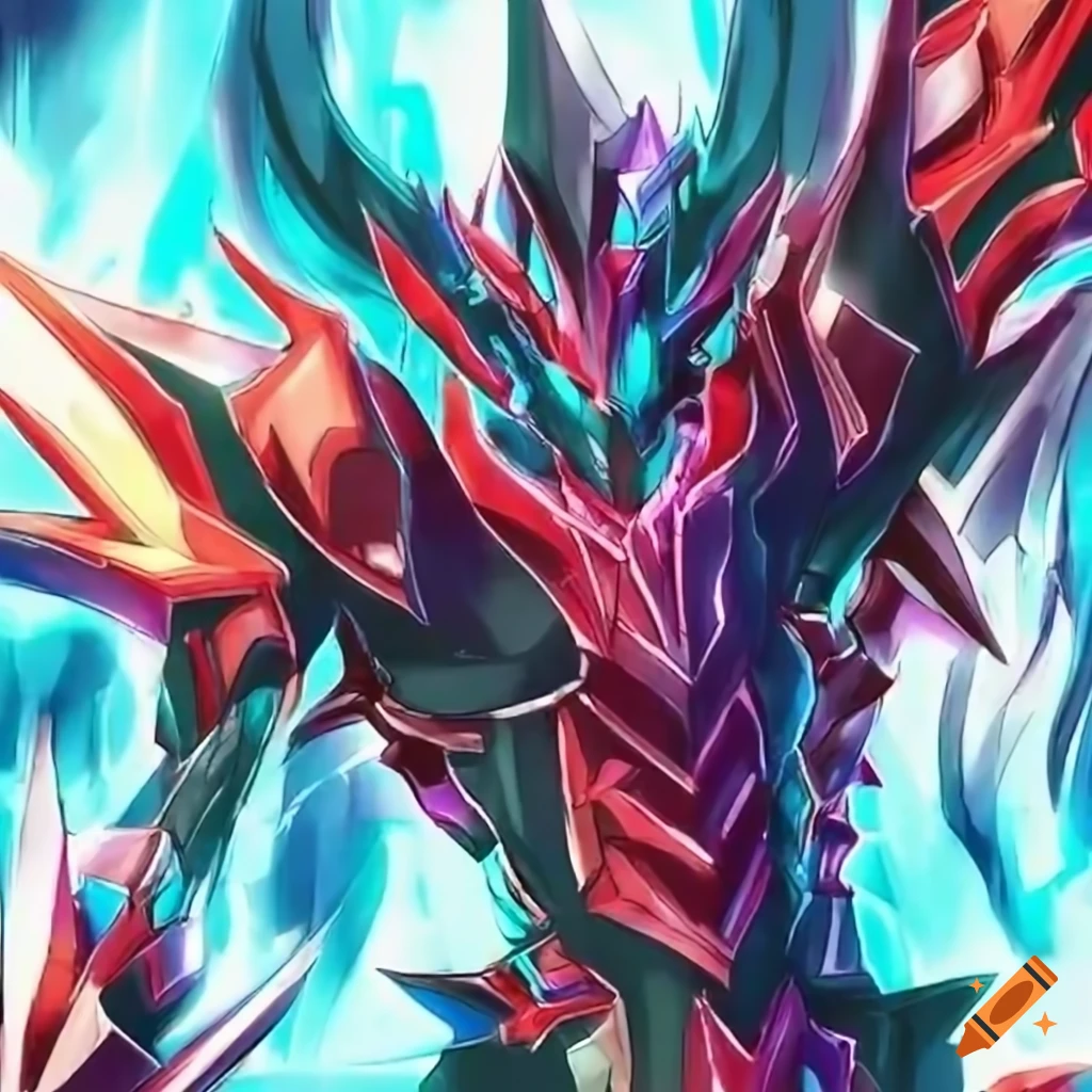 Character in heavy armor dragon theme in Cardfight Vanguard style on ...