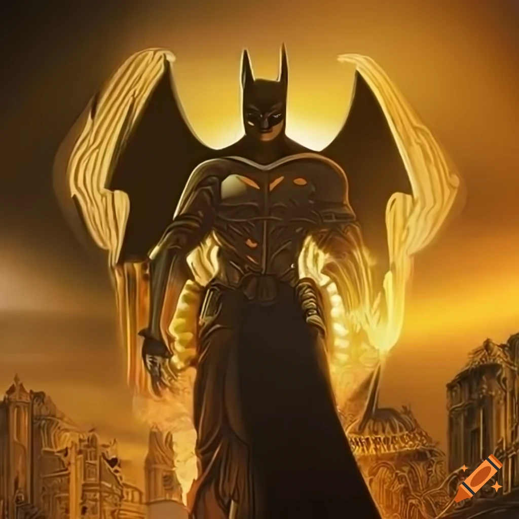 Batman greek orthodox gold icon on Craiyon