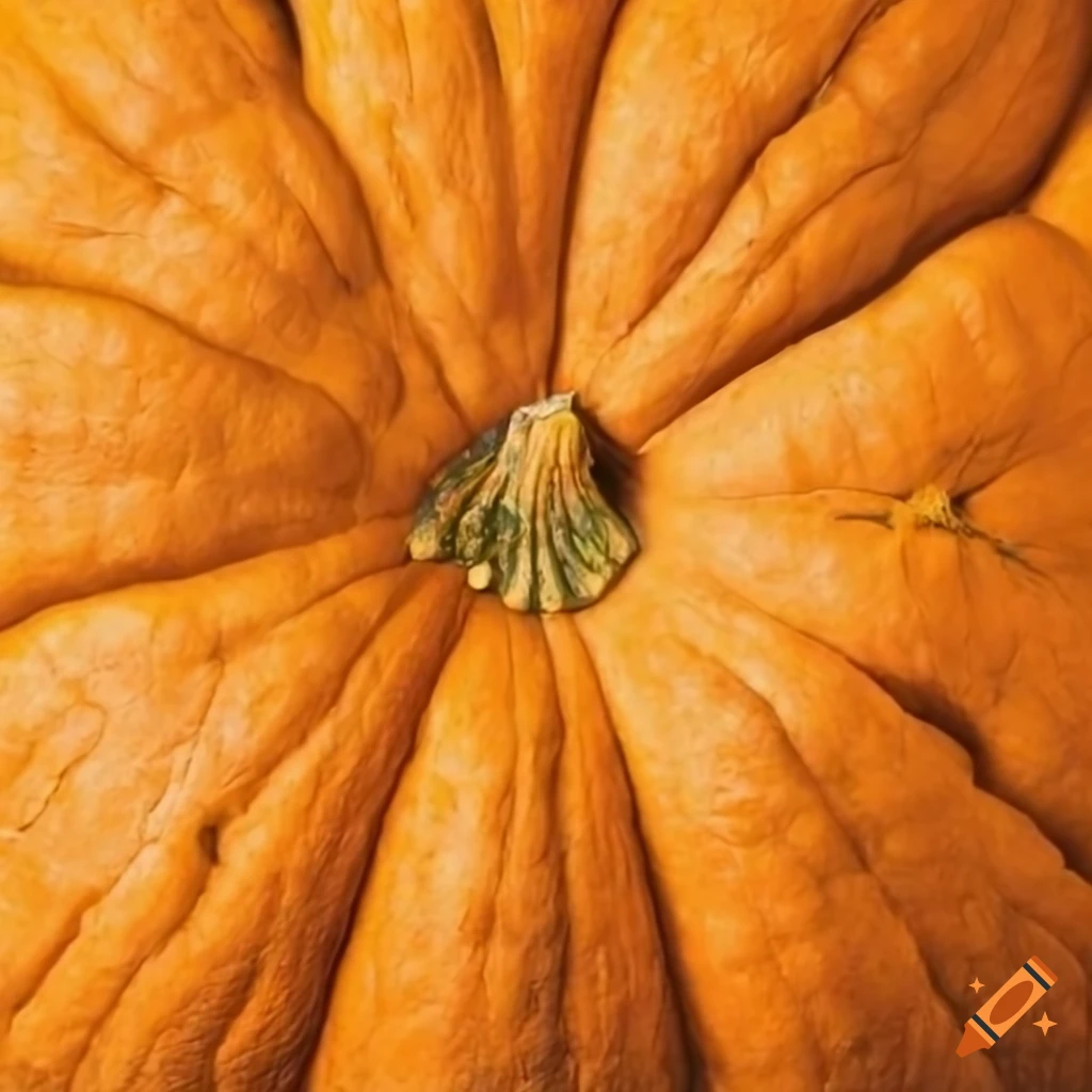 Pumpkin texture seen from above on Craiyon