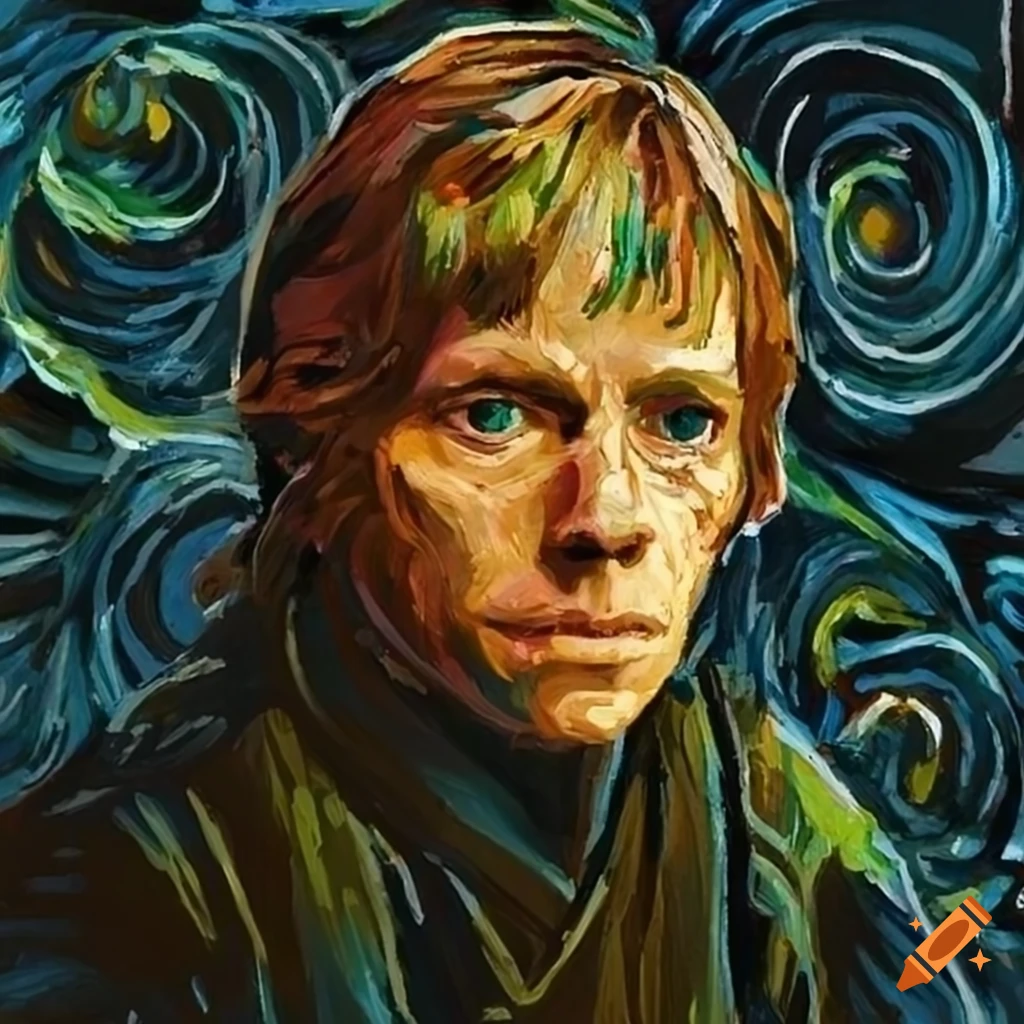 Portrait of luke skywalker in van gogh style on Craiyon
