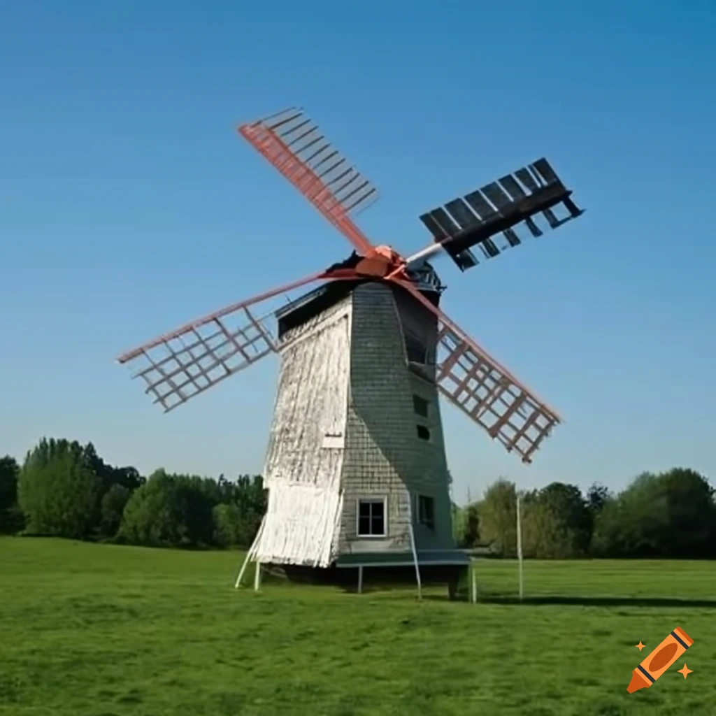 Windmill with four wings on Craiyon