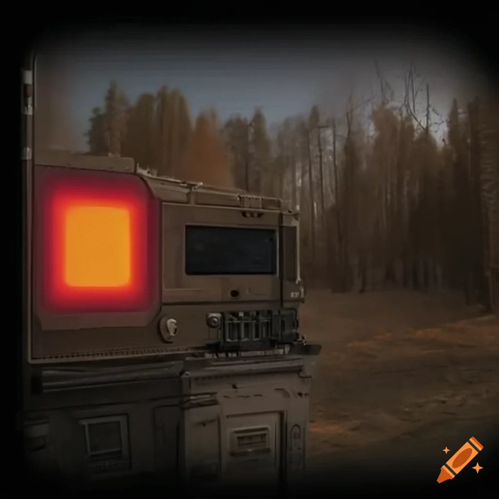 Tactical shoothouse viewed through thermal optics in 8k HDR on Craiyon