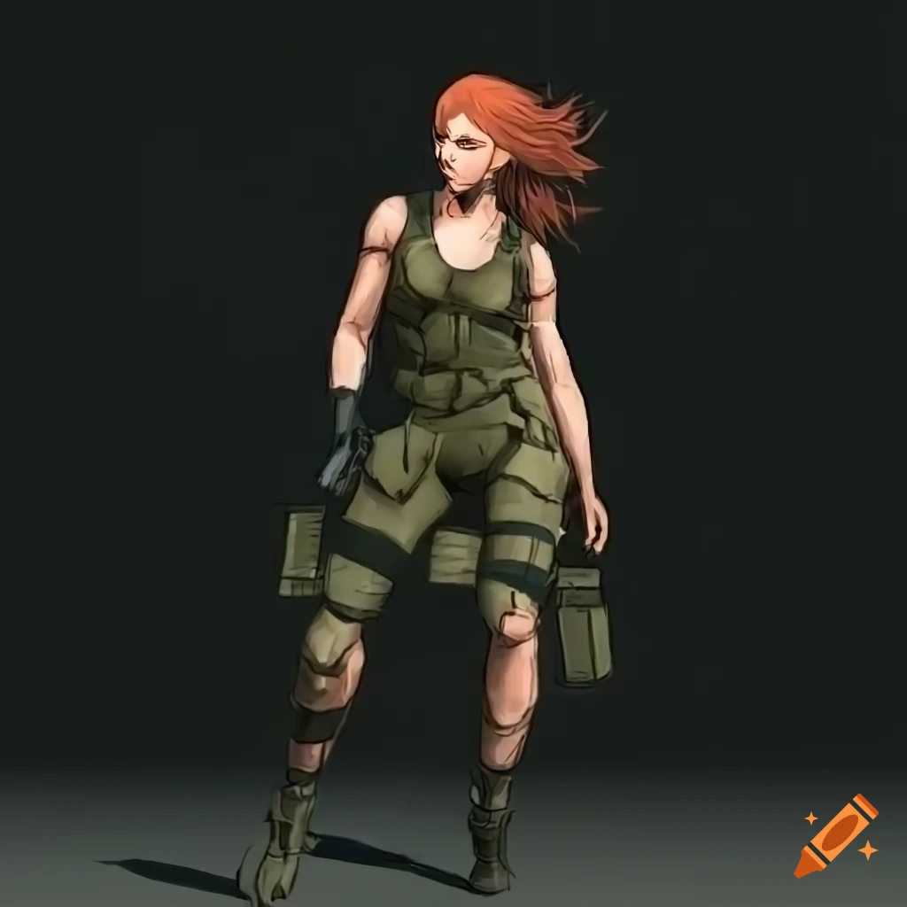 Redhead tactician meryl from metal gear solid analyzing enemy movements ...