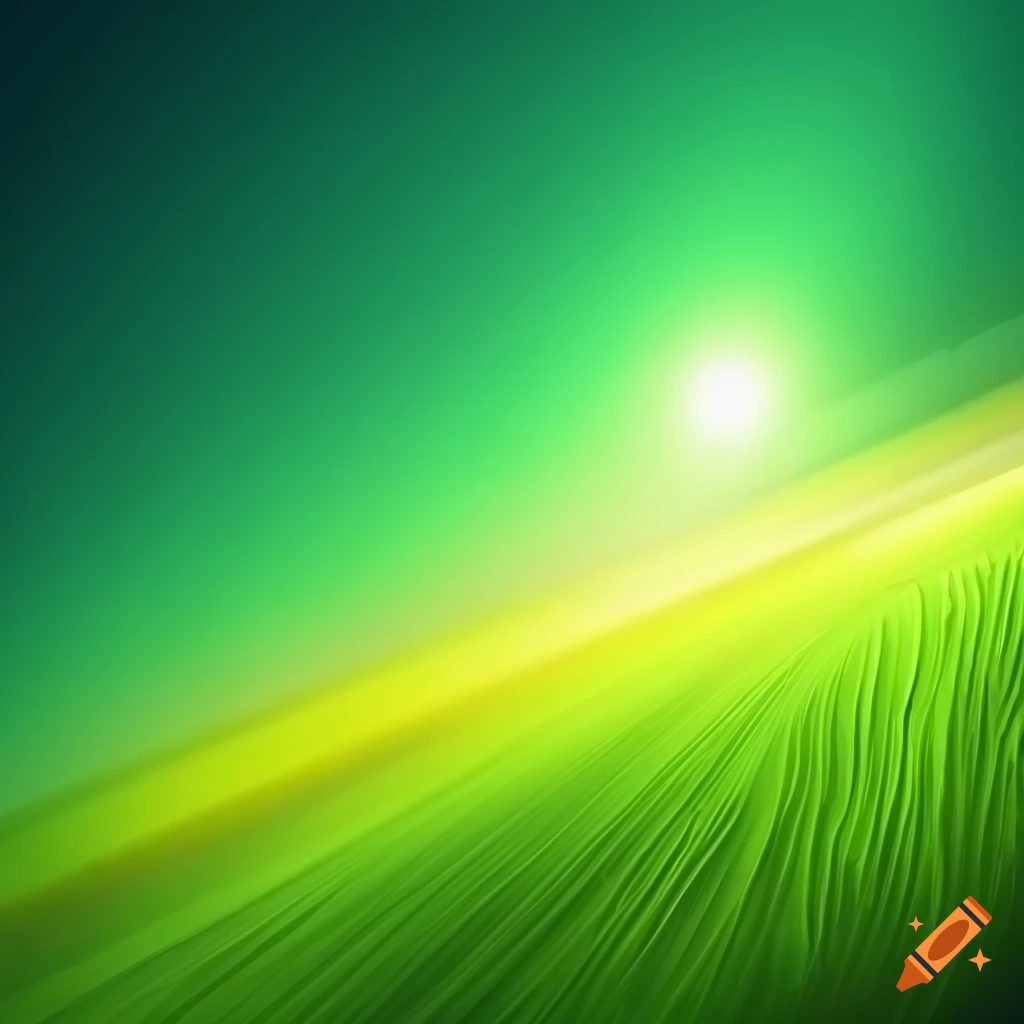Brightly lit green field under a bright blue sky in vector format on ...