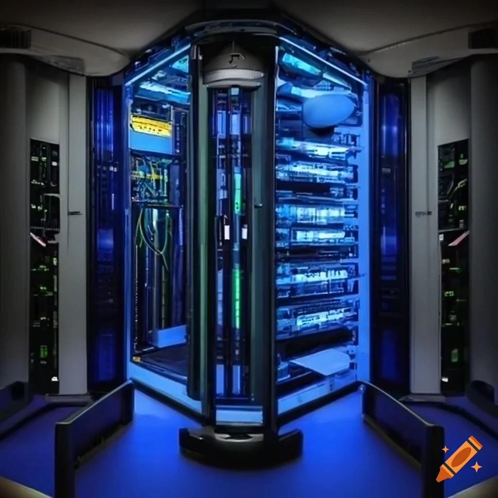 It server room with ultra realistic details on Craiyon