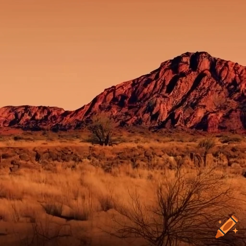 Australian outback with brown background on Craiyon