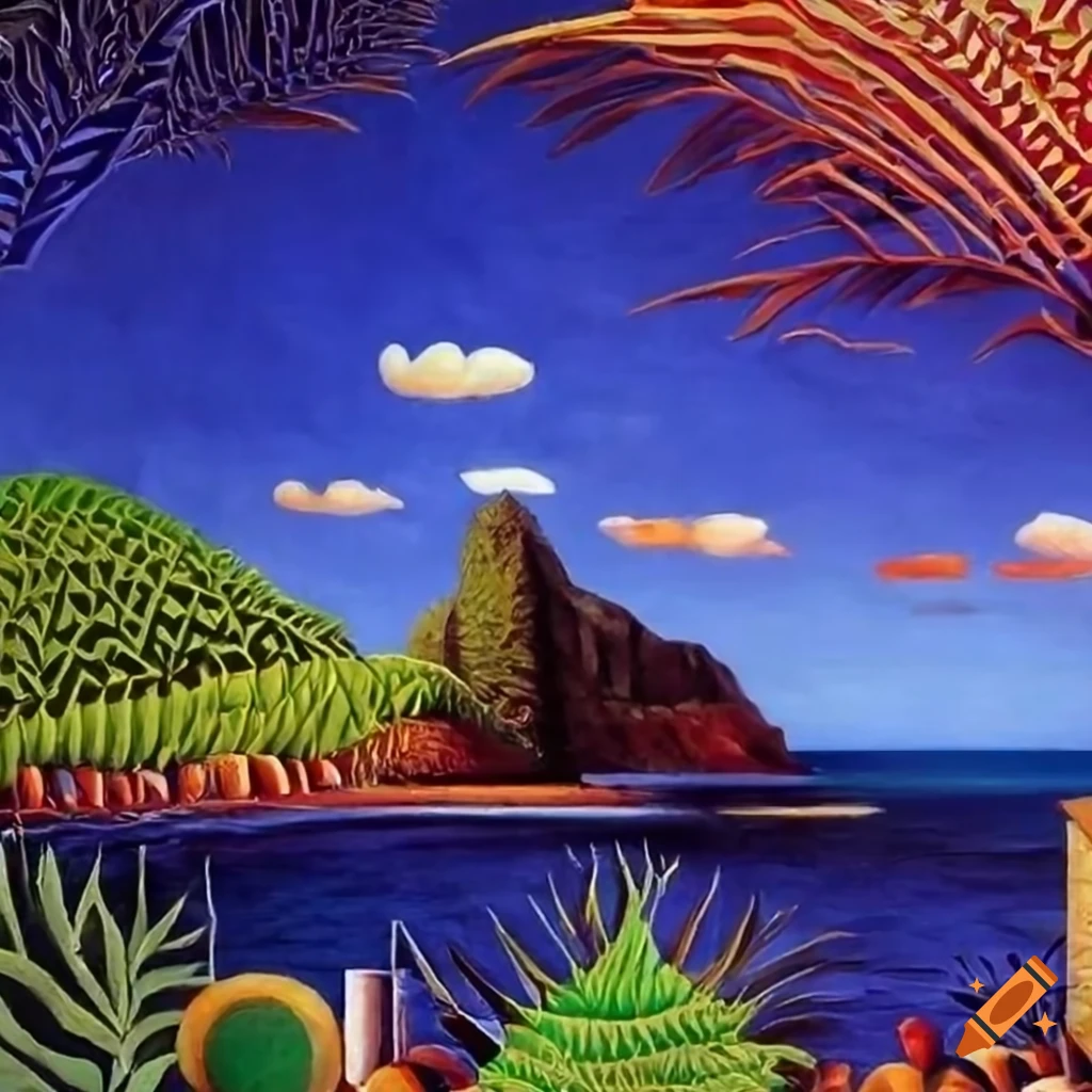 Fernando de Noronha archipelago in Eastern Brazil painted in Henri ...