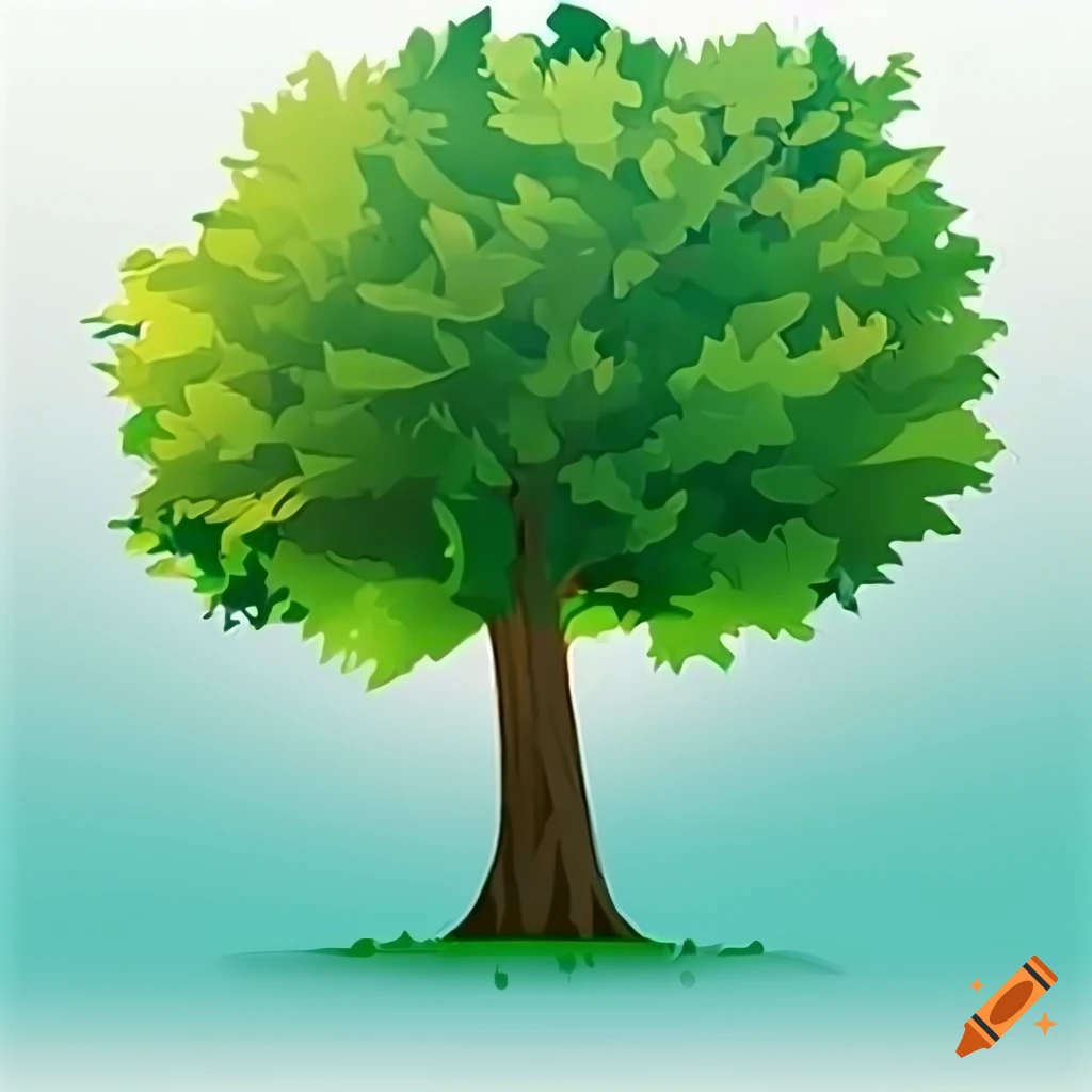 Green tree without background in vector hd format on Craiyon