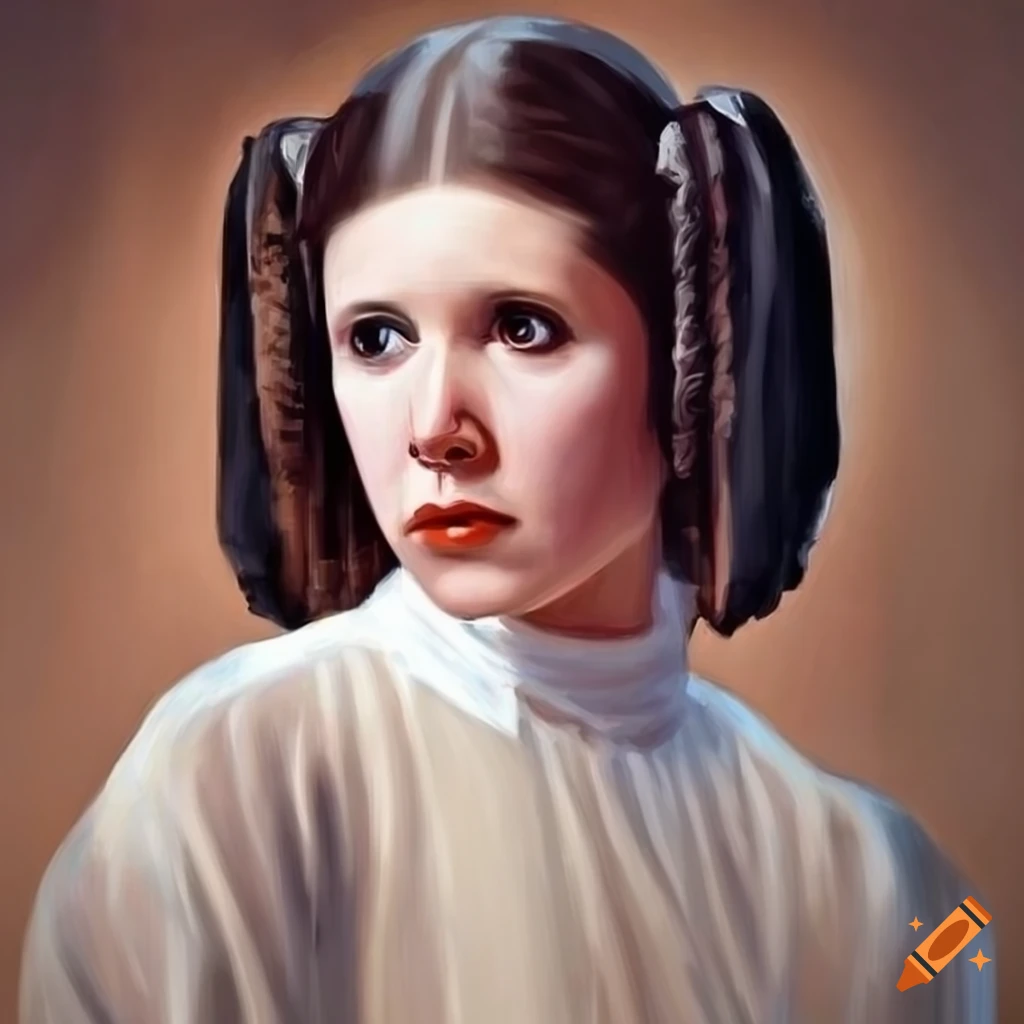 Classical portrait of leia on Craiyon