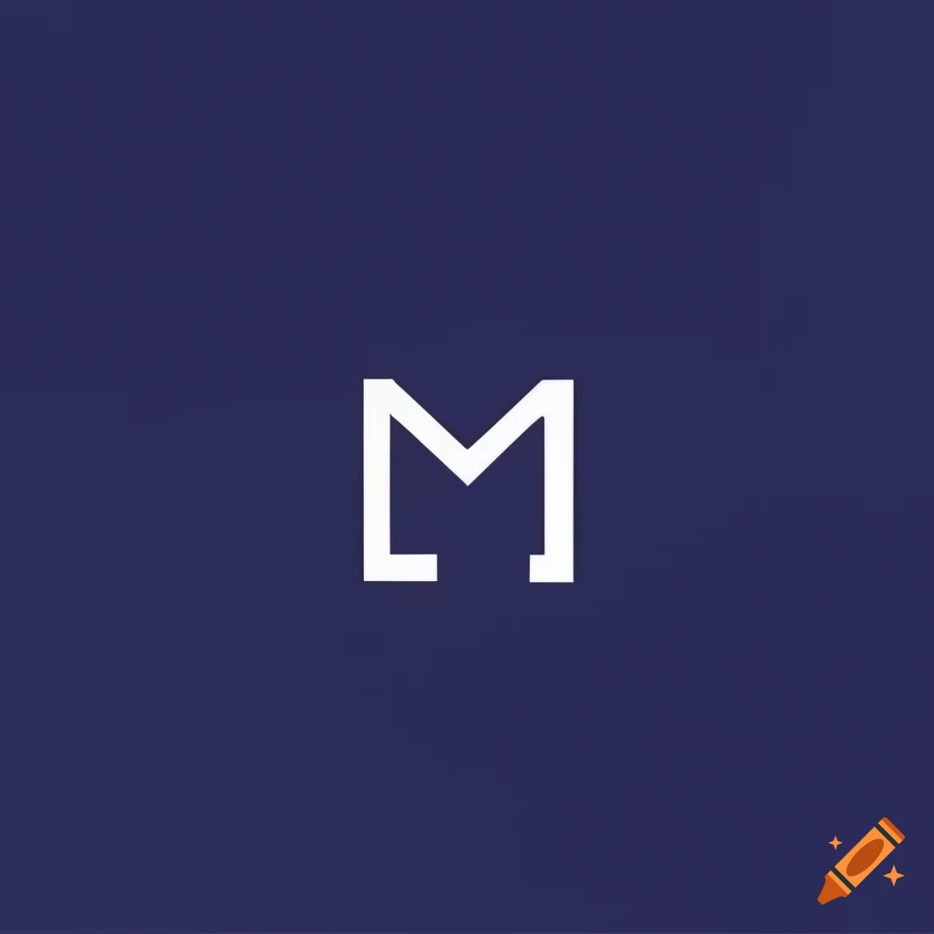 Iconic and simple logo for m on Craiyon