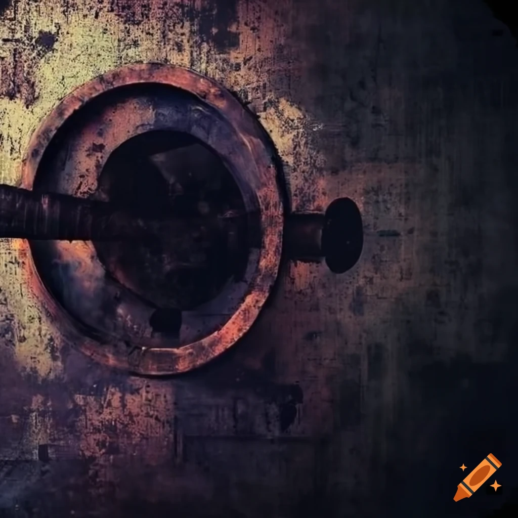 Grunge industrial composition with sinister color scheme on Craiyon