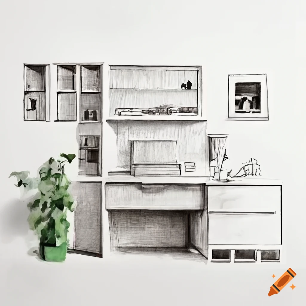 Home office architecture design on Craiyon