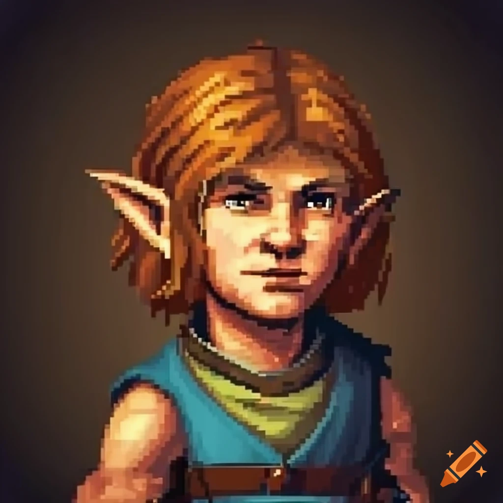 Close up portrait of a handsome halfling medieval rogue from a 1990s ...