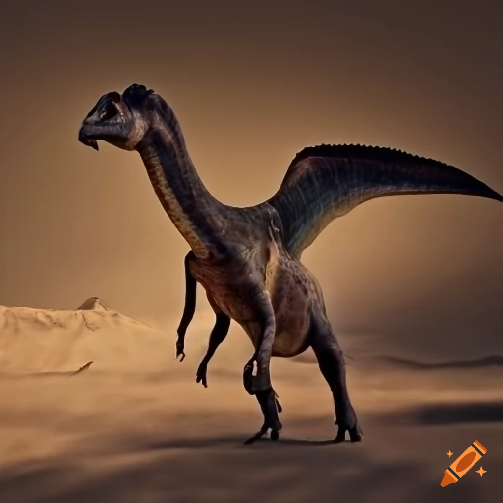 Winged hadrosaur illustration on Craiyon