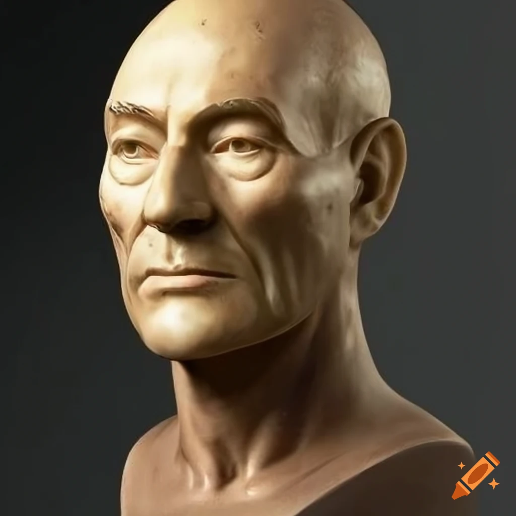 Classical bust of picard on Craiyon