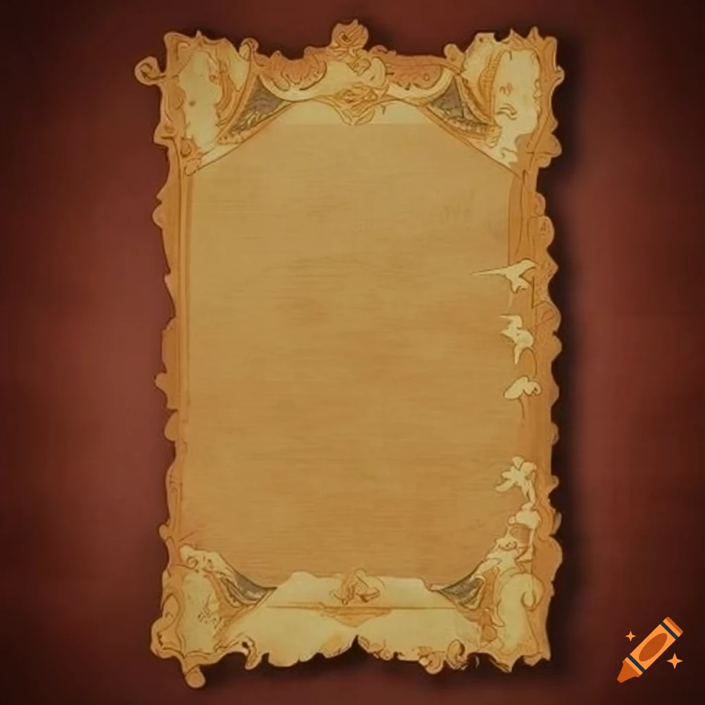 Single medieval fantasy styled note paper on Craiyon