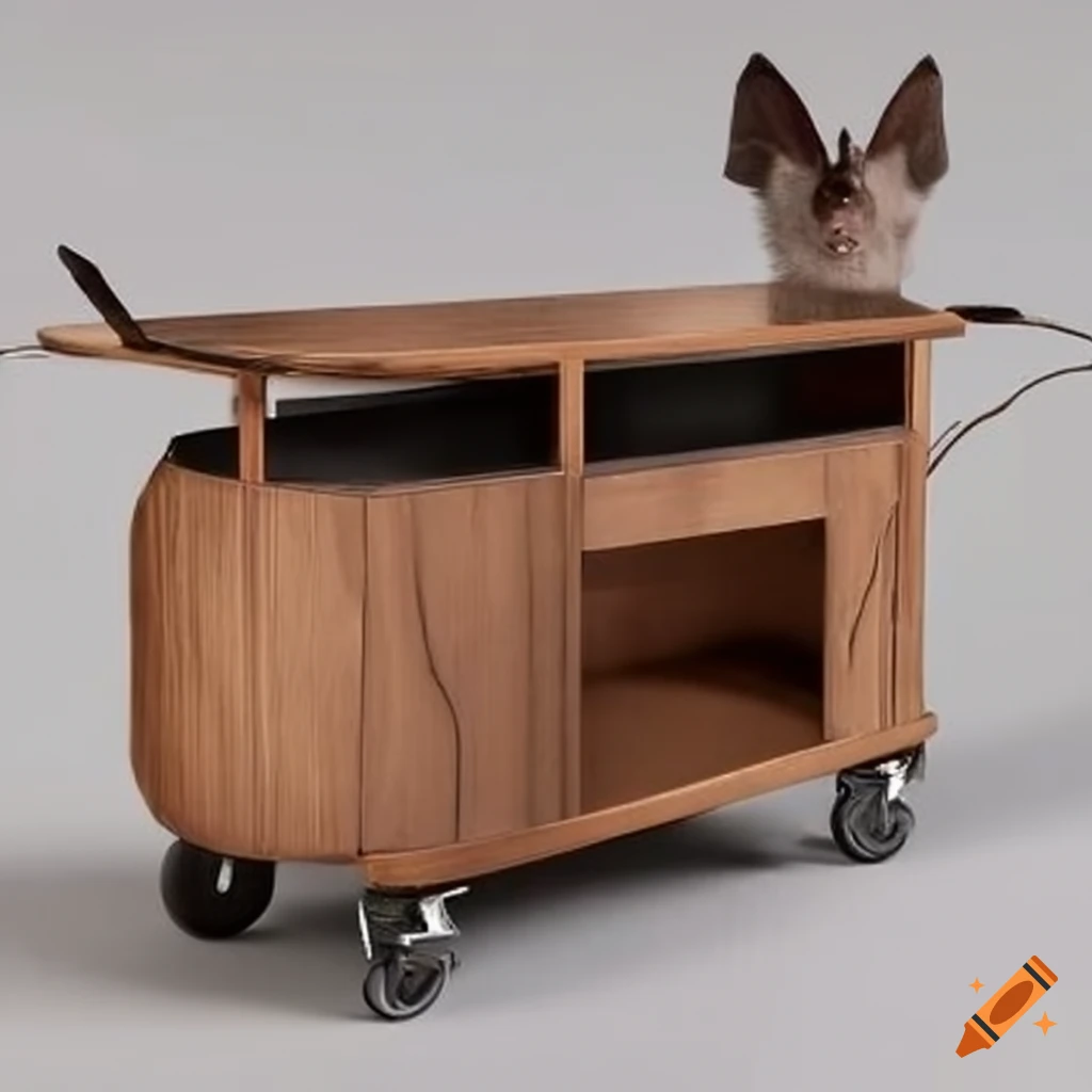 Animal bat-themed bar cart design on Craiyon