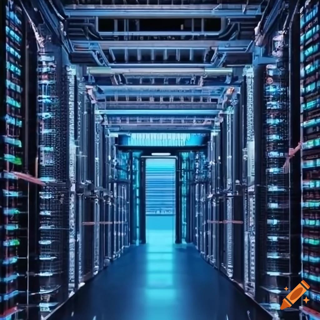 It server room with ultra realistic details on Craiyon