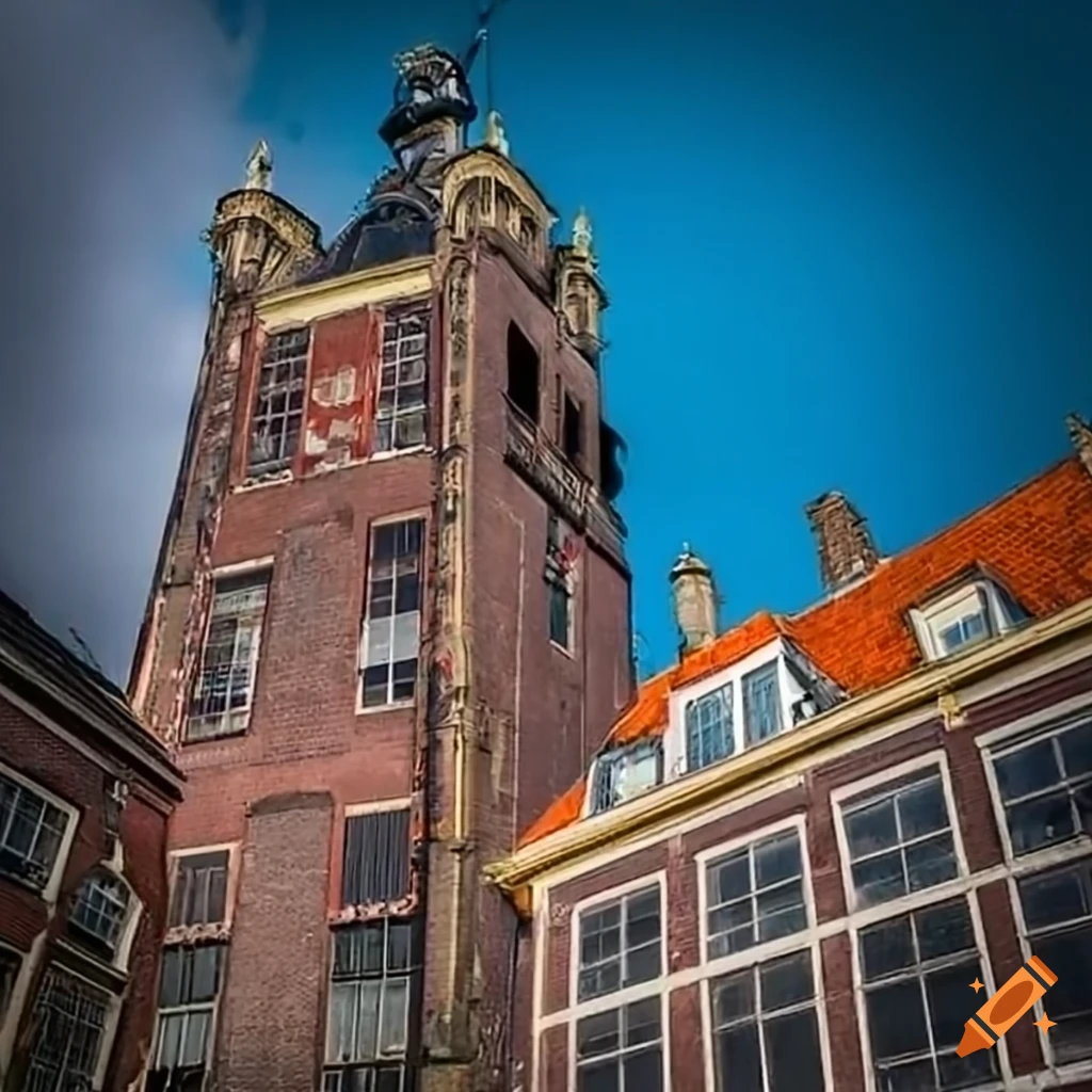 Dutch city tower from the 19th century on Craiyon