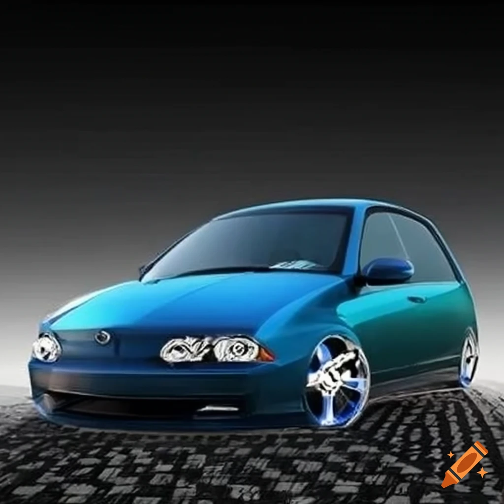 Dub techno lowered car on Craiyon