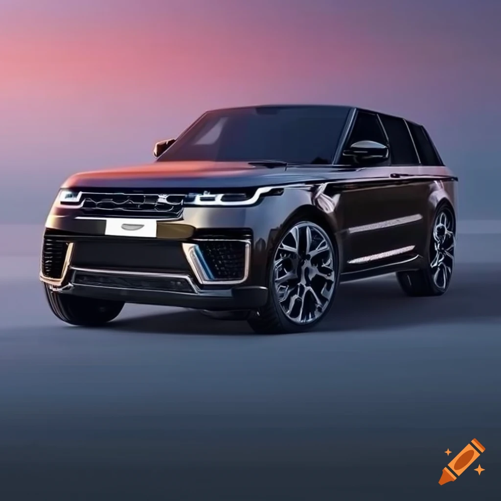 Black range rover sport 2024 model in an evening scene on Craiyon