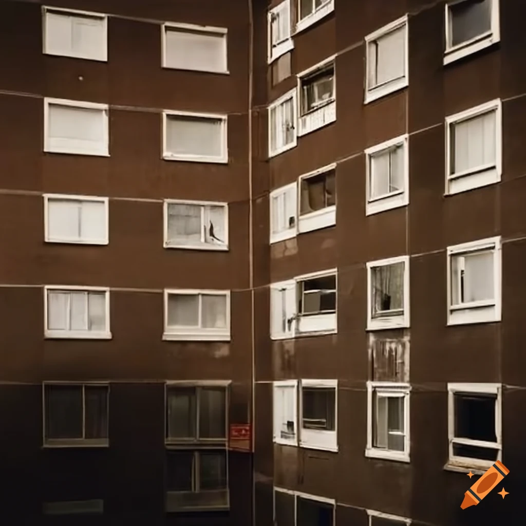Social housing apartment from the 70s on Craiyon