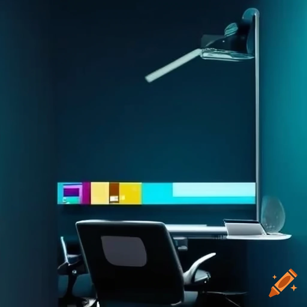 Innovative tech gadgets in a modern office setting on Craiyon