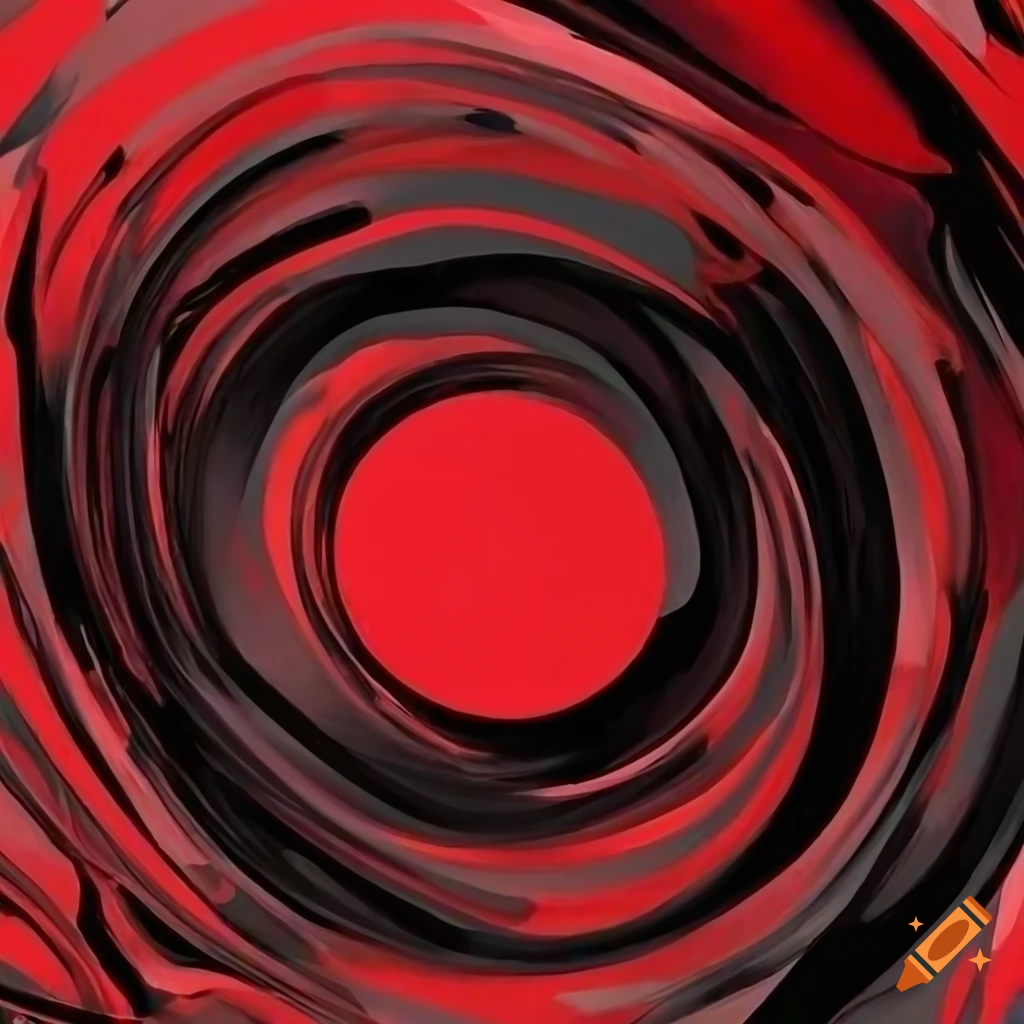 Abstract drawing depicting schizophrenia with red and black abstract ...