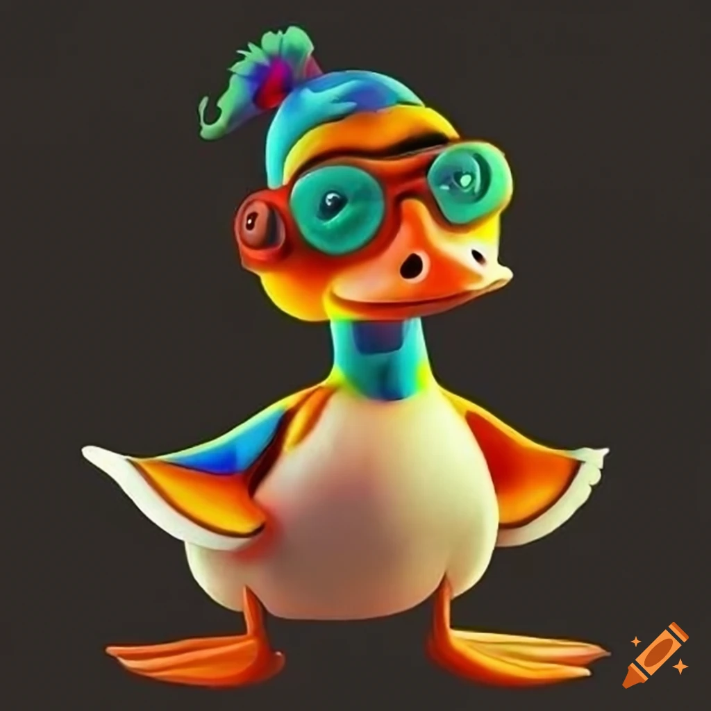 Funky duck on Craiyon