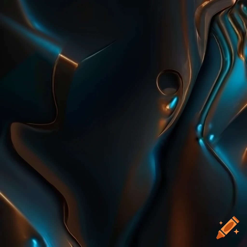 Shiny chrome metal cyborg texture on Craiyon