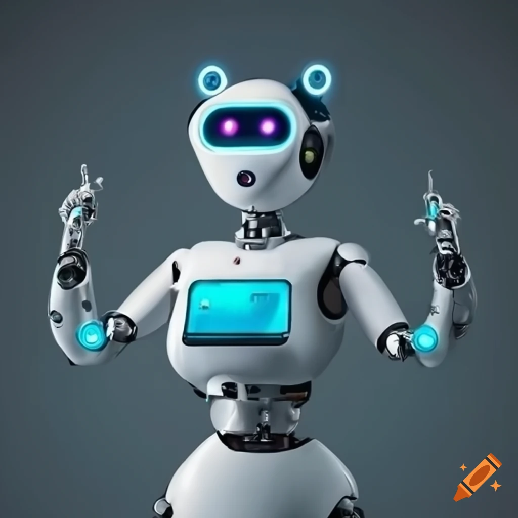 Futuristic nursing robot in detailed representation on Craiyon