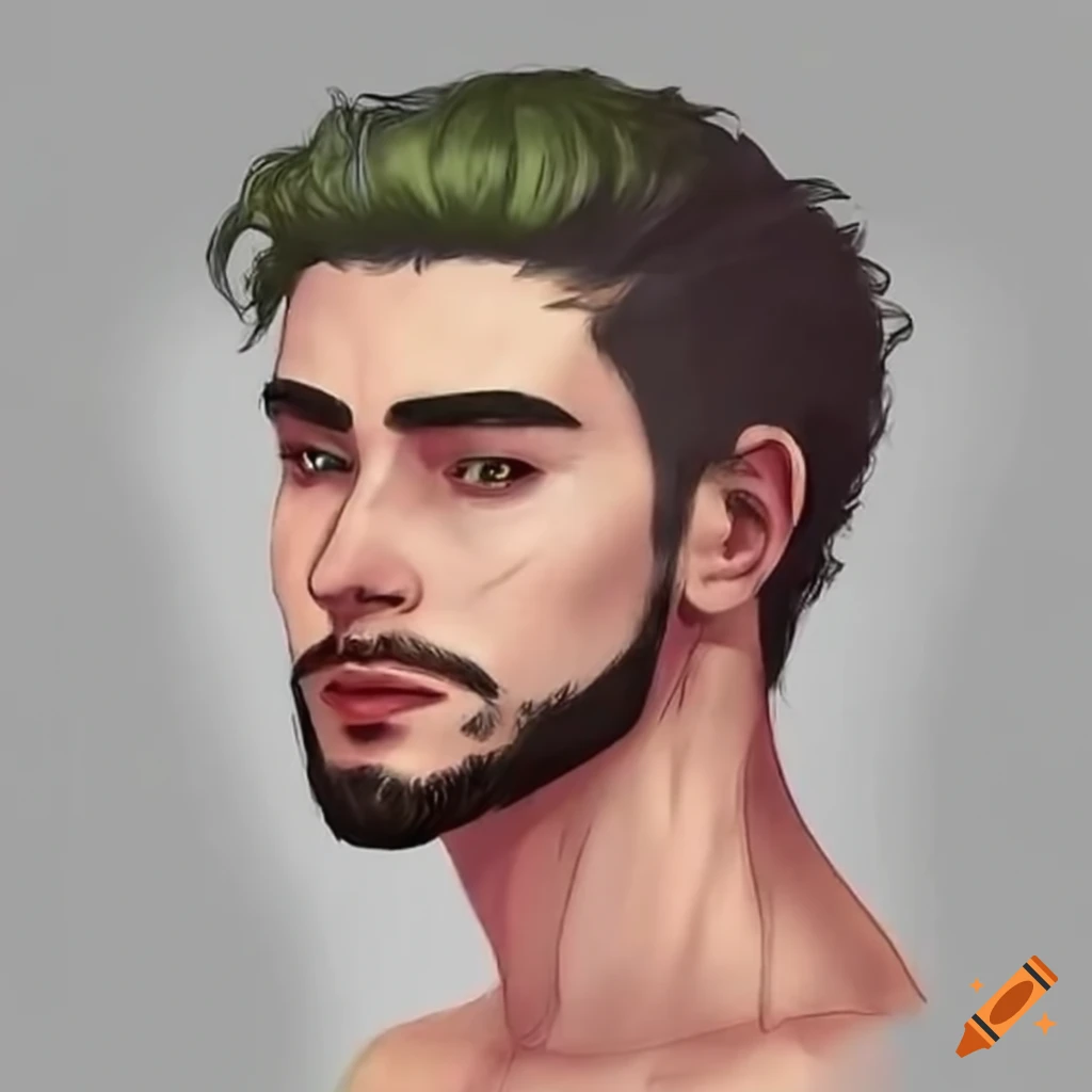 Irish male with muscular build and black hair on Craiyon