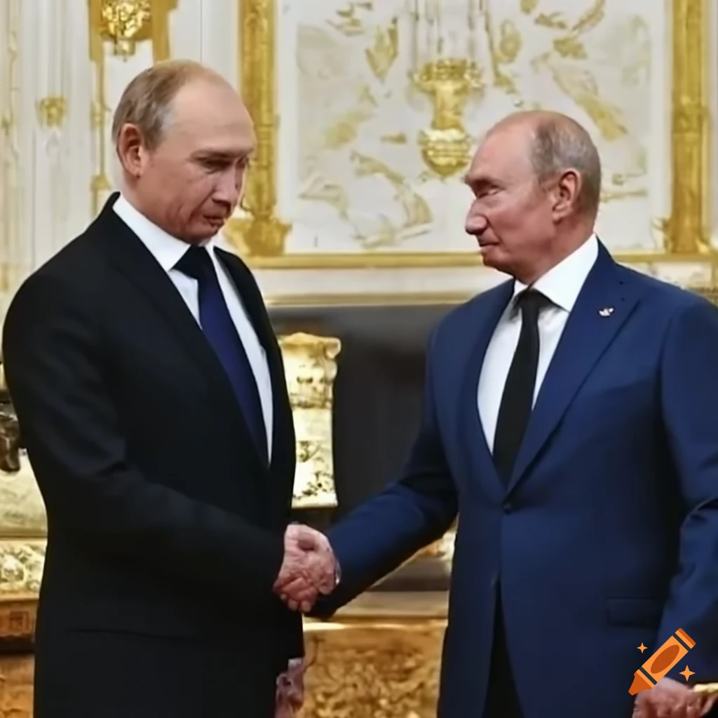 French president macron dressed as napoleon meeting president putin of ...