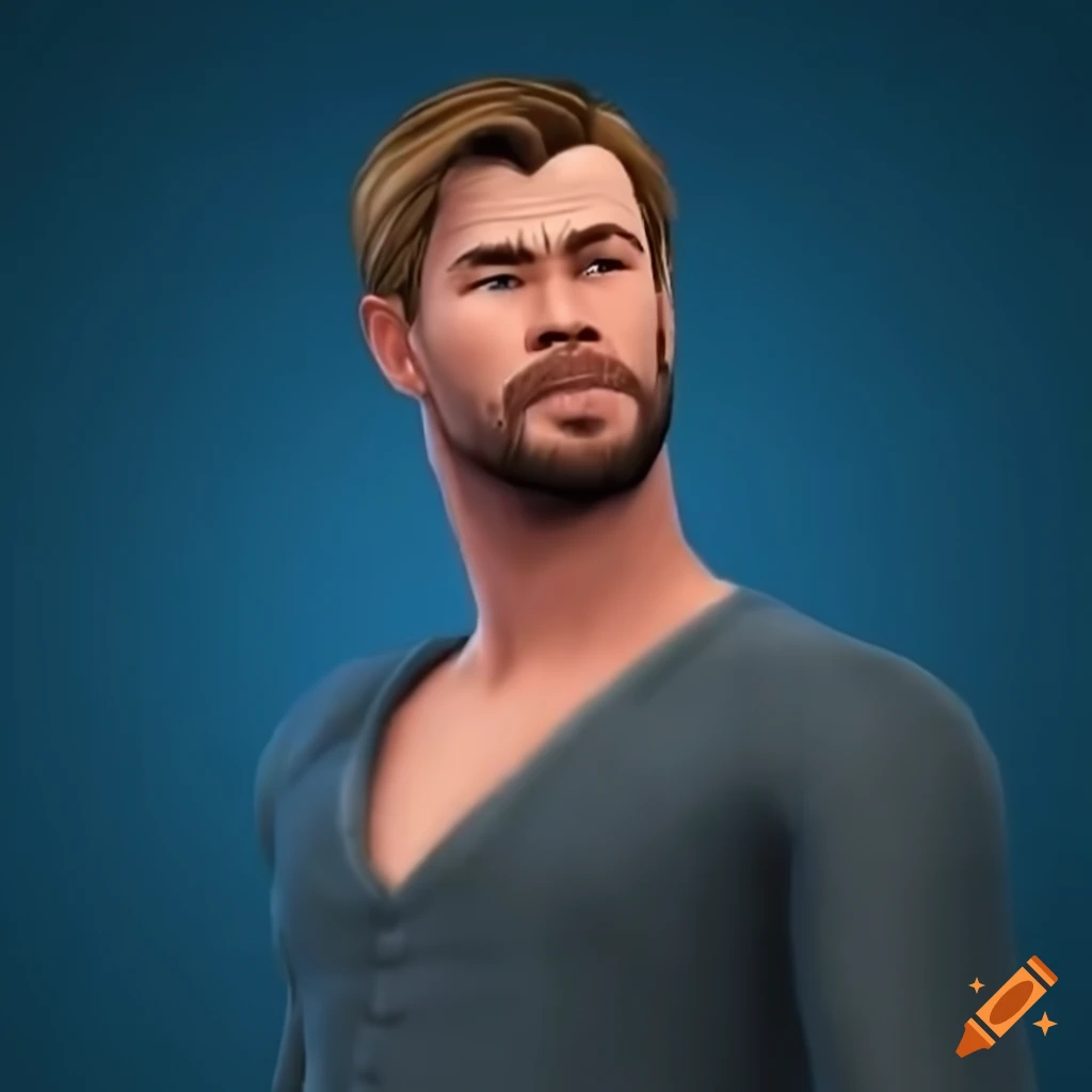 Chris Hemsworth as a Sims 4 character on Craiyon
