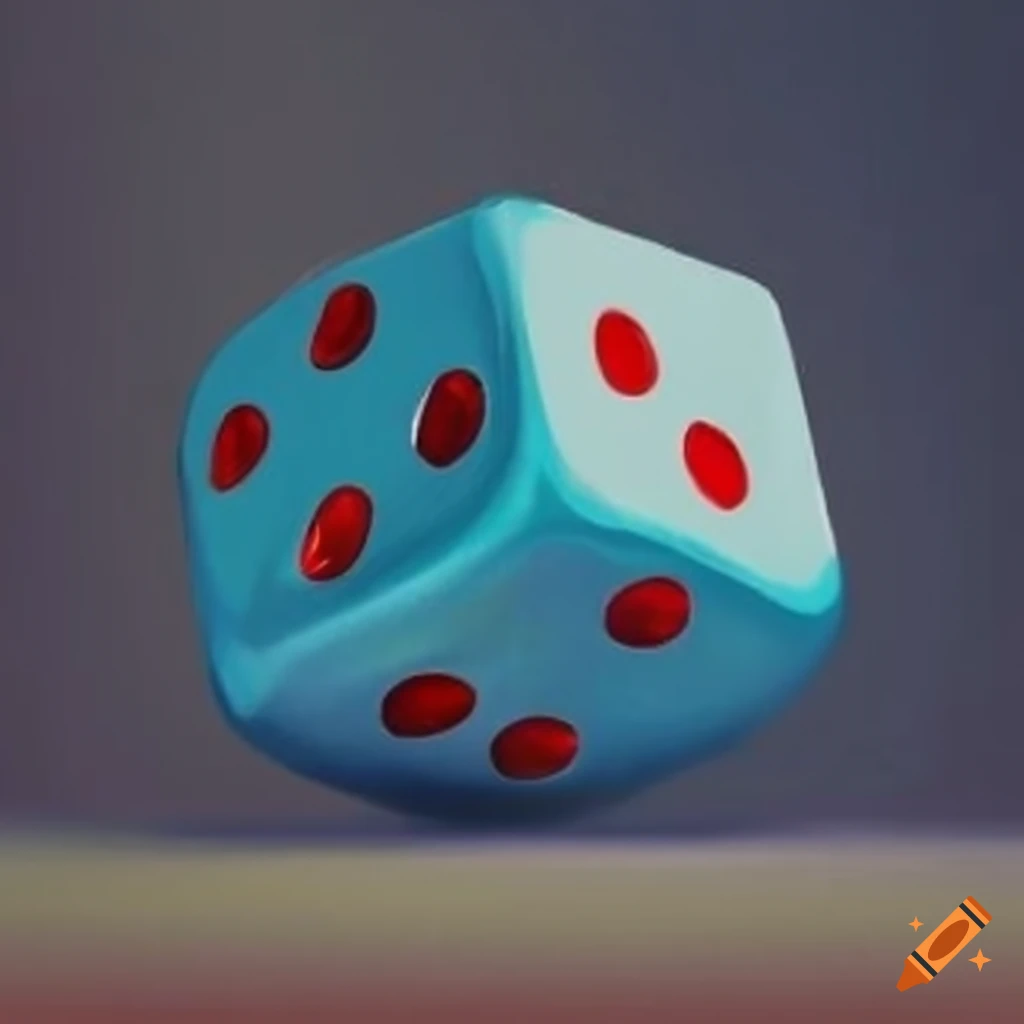 Pair of blank dice on Craiyon