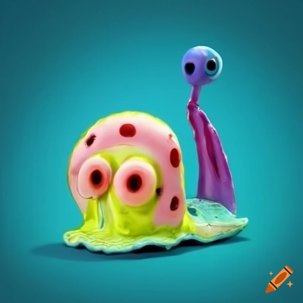 Gary the snail character from spongebob squarepants on Craiyon
